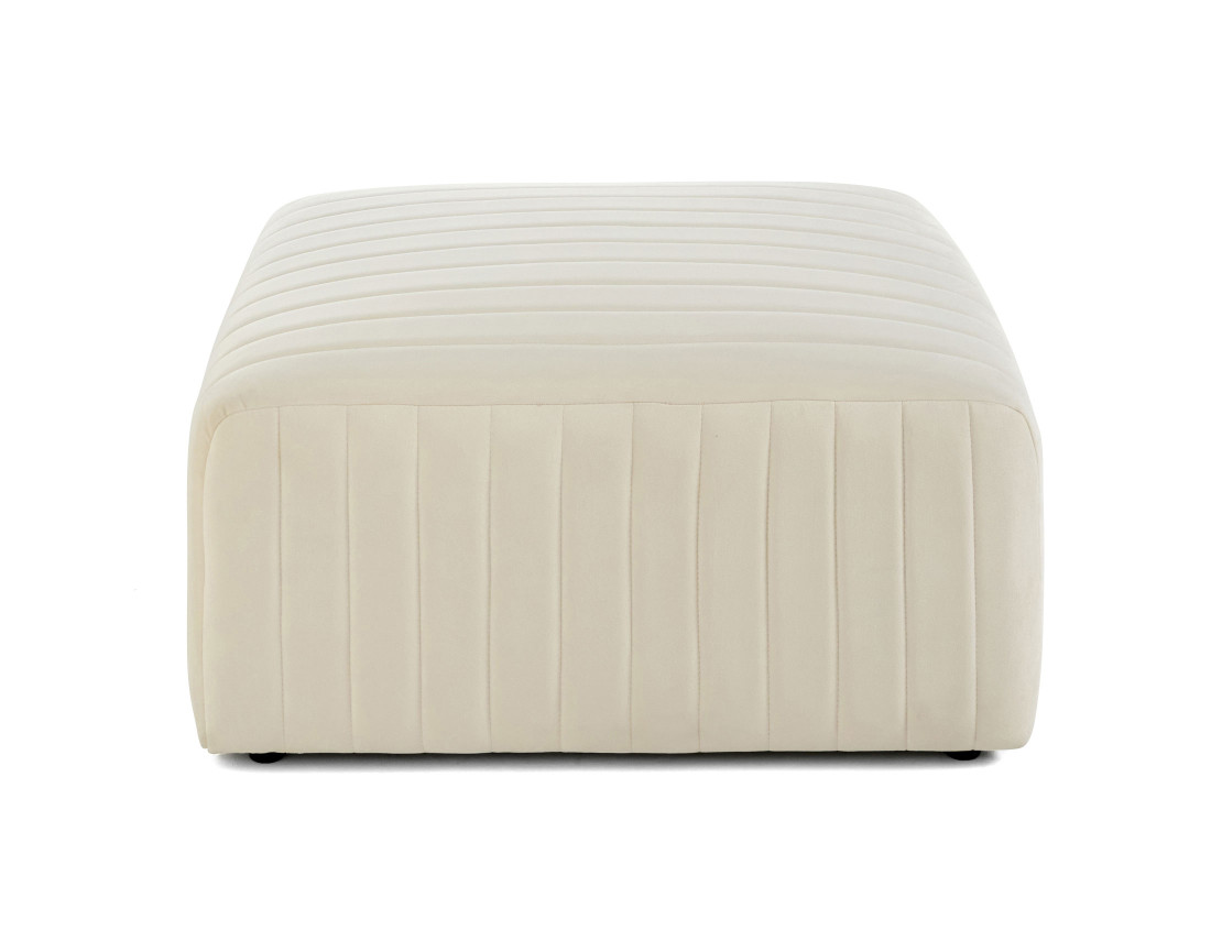 Pouf modulable en velours Nova
