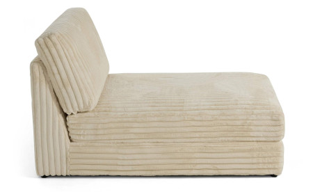 Module méridienne en fausse fourrure côtelée Jasper